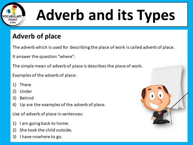 Adverb and Its Types (Definition, Examples in Sentences) - Vocabulary Point