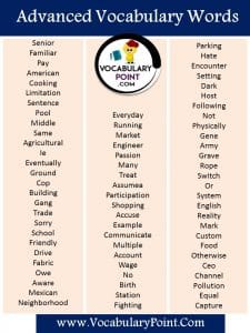 2000+ Advanced English Words With Meaning - Vocabulary Point