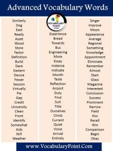 2000+ Advanced English Words With Meaning - Vocabulary Point