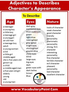 Adjectives To Describe Physical Appearance - Vocabulary Point