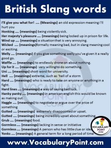 Best British Slang Words (Expressions & Phrases) - Vocabulary Point