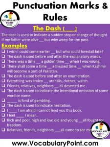 Punctuation Marks Rules and Examples - Vocabulary Point