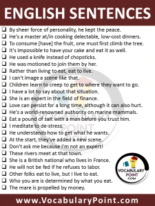 Most Common English Sentences Used in Daily Life - Vocabulary Point