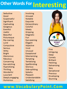 Other Words for Interesting in English PDF - Vocabulary Point