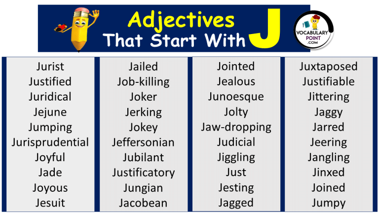 Adjectives That Begin With J - Vocabulary Point