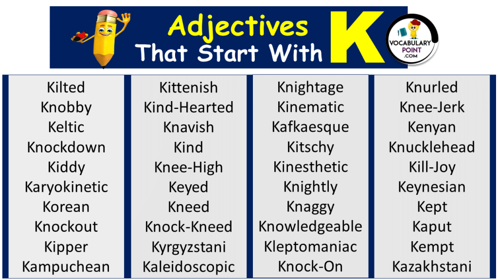 Adjectives That Start With K - Vocabulary Point