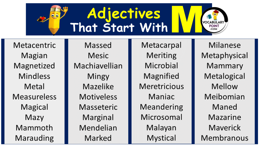 Adjectives That Start With M to Describe a Person Positively ...