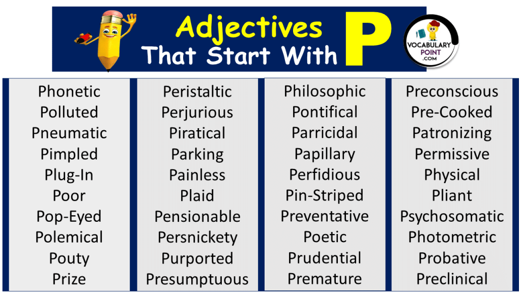 Adjectives That Start With P - Vocabulary Point