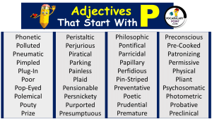 Adjectives That Start With P - Vocabulary Point