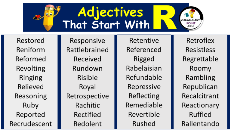 Adjectives That Start With R | DOWNLOAD PDF - Vocabulary Point