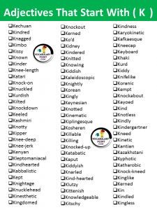 Adjectives That Start With K - Vocabulary Point