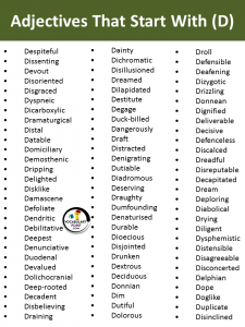Adjectives that Start With D, Adjectives To Describe Person ...