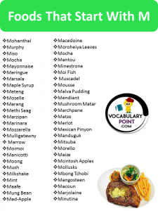 Foods That Start With the Letter M - Vocabulary Point