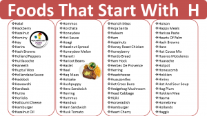 Foods That Start With the Letter H | List of Food Names - Vocabulary Point
