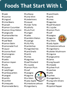 Foods That Start With the Letter L - Vocabulary Point