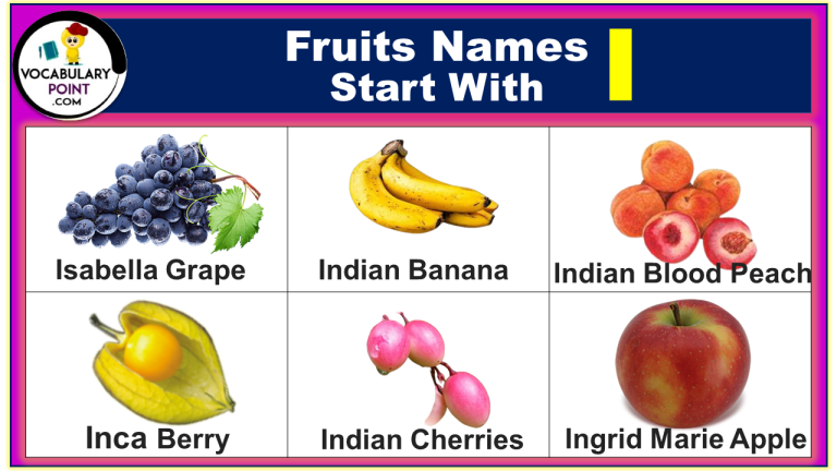Fruits Starting with I (Properties and Pictures) - Vocabulary Point