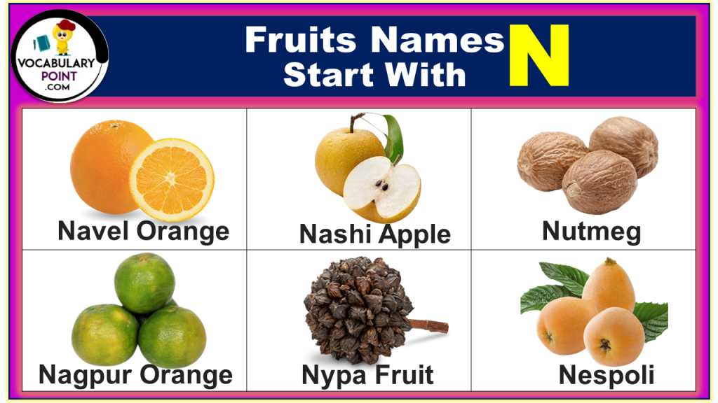 Fruits Starting with N (Properties and Pictures) - Vocabulary Point