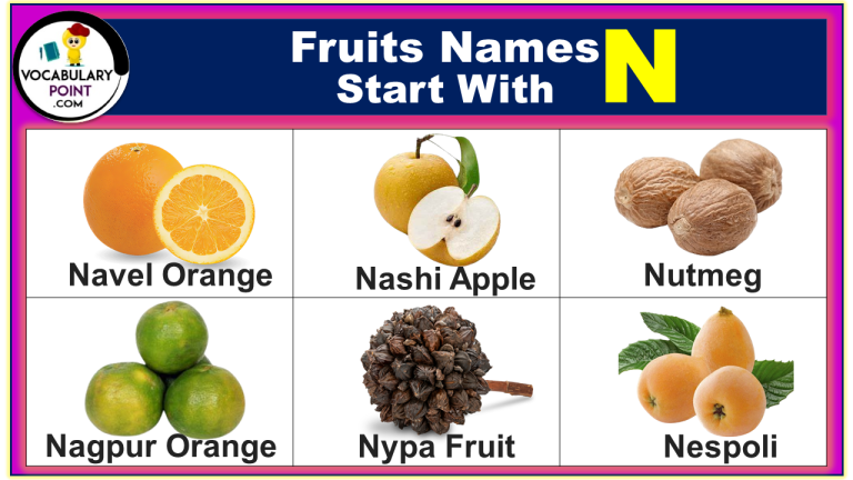 Fruits Starting with N (Properties and Pictures) - Vocabulary Point