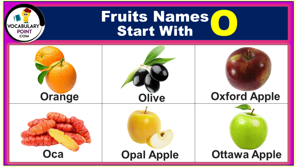 Fruits Starting with O (Properties and Pictures) - Vocabulary Point
