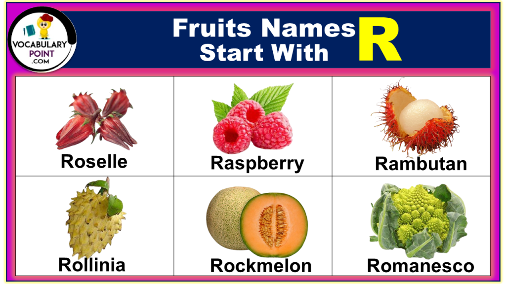 Fruits Starting with R (Properties and Pictures) - Vocabulary Point