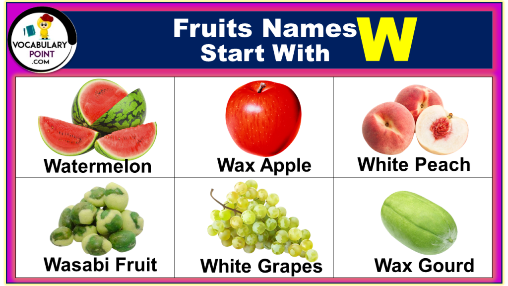 Fruits Starting with W (Properties and Pictures) - Vocabulary Point