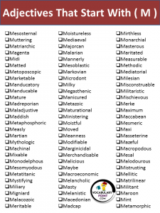 Adjectives That Start With M to Describe a Person Positively ...