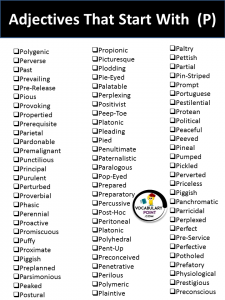 Adjectives That Start With P - Vocabulary Point
