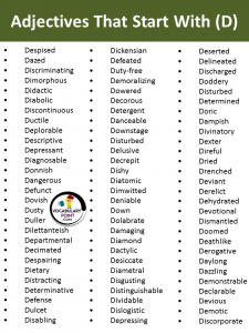 Adjectives that Start With D, Adjectives To Describe Person ...