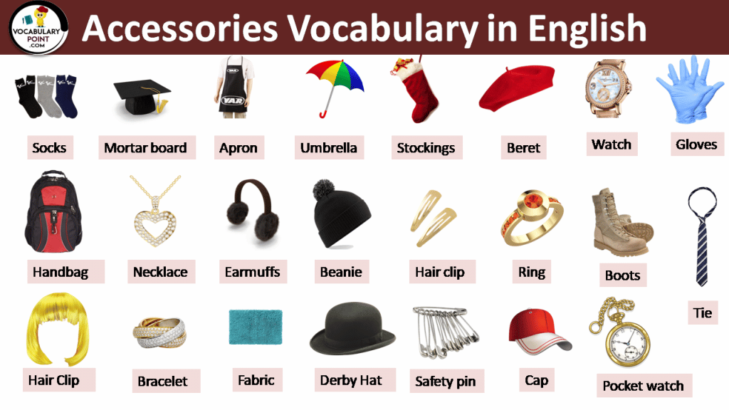 Accessories Vocabulary in English - Vocabulary Point