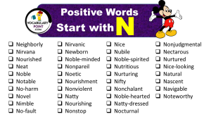 Positive Vocabulary Words that Start with N - Vocabulary Point