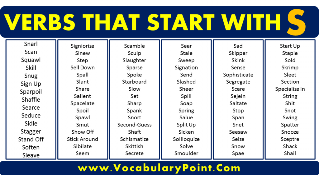 Verbs that Start With S in English - Vocabulary Point