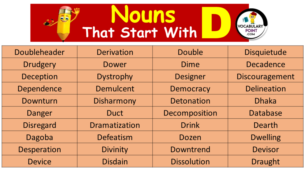 Nouns That Start With D - Vocabulary Point