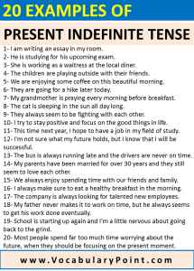 20 Examples of Present Indefinite Tense - Vocabulary Point
