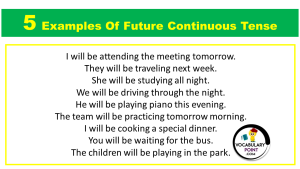 5 Examples of Future Continuous Tense - Vocabulary Point