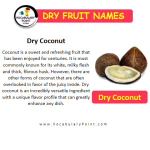 All Dry Fruits Names - Vocabulary Point