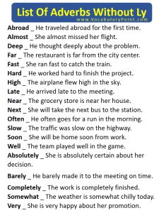 1000+ List of Adverbs A To Z (Adverbs Examples) - Vocabulary Point