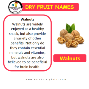 All Dry Fruits Names - Vocabulary Point