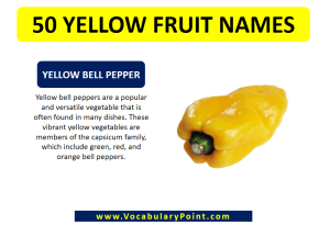 50 Yellow Fruit Names (List of Yellow Fruits) - Vocabulary Point
