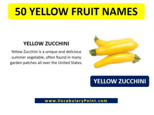 50 Yellow Fruit Names (List of Yellow Fruits) - Vocabulary Point