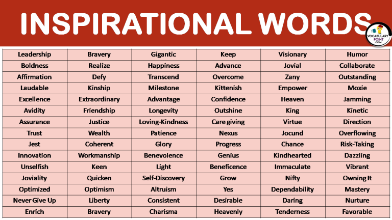 Best Vocabulary Words of Encouragement - Vocabulary Point