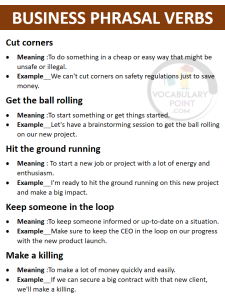 70+ Business Phrasal Verbs in English - Vocabulary Point
