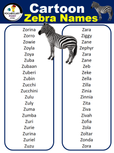 400+ Best Zebra Names in English - Vocabulary Point