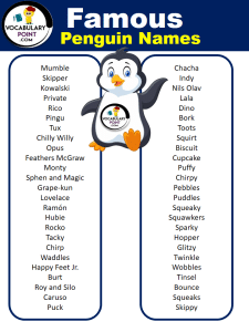 400+ Most Famous Penguin Names - Vocabulary Point