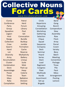 Collective Nouns For Cards (With Meaning and Examples) - Vocabulary Point