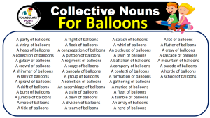 Collective Nouns For Balloons (With Meaning and Examples) - Vocabulary ...
