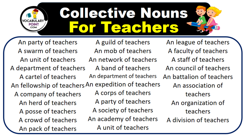 Collective Nouns For Teachers (With Meaning and Examples) - Vocabulary ...