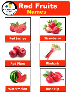 40 Red Fruit Names (List of Red Fruits with Pictures) - Vocabulary Point