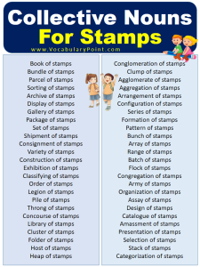 Collective Nouns For Stamps (With Meaning and Examples) - Vocabulary Point