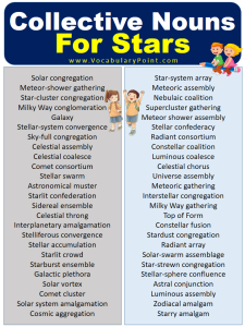 Collective Nouns For Stars (With Meaning and Examples) - Vocabulary Point
