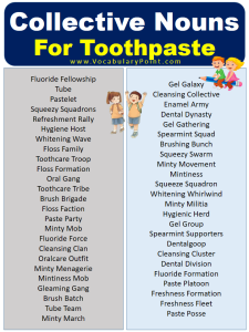 Collective Nouns For Toothpaste (With Meaning and Examples ...